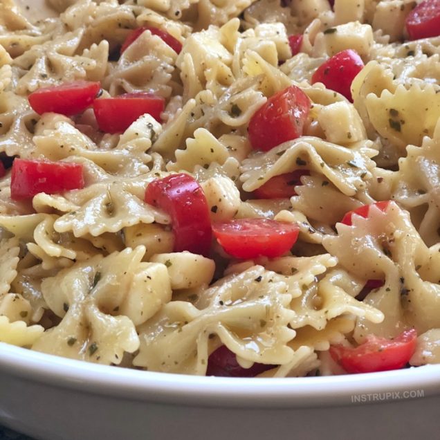 The BEST Easy Caprese Pasta Salad - Instrupix