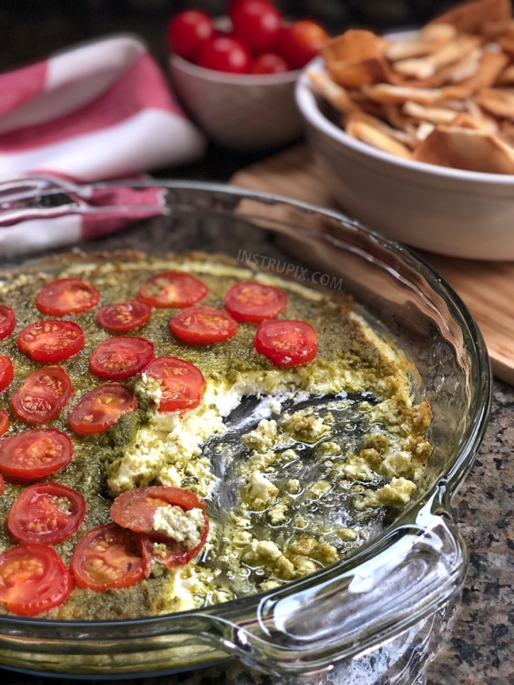Easy 3 Ingredient Warm Caprese Dip - Instrupix