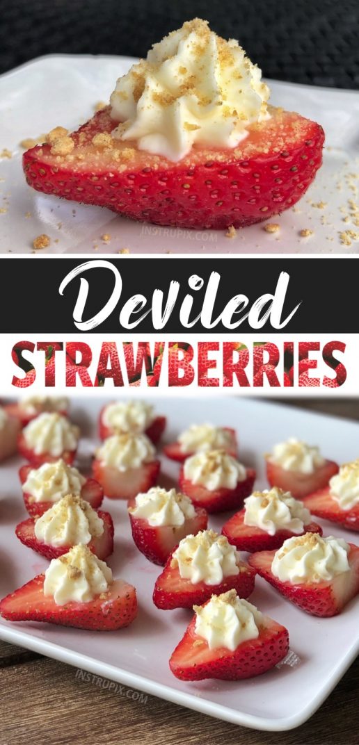 Deviled Strawberries (The BEST Party Food For A Crowd!)