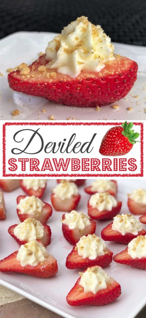 Deviled Strawberries (The BEST Party Food For A Crowd!)