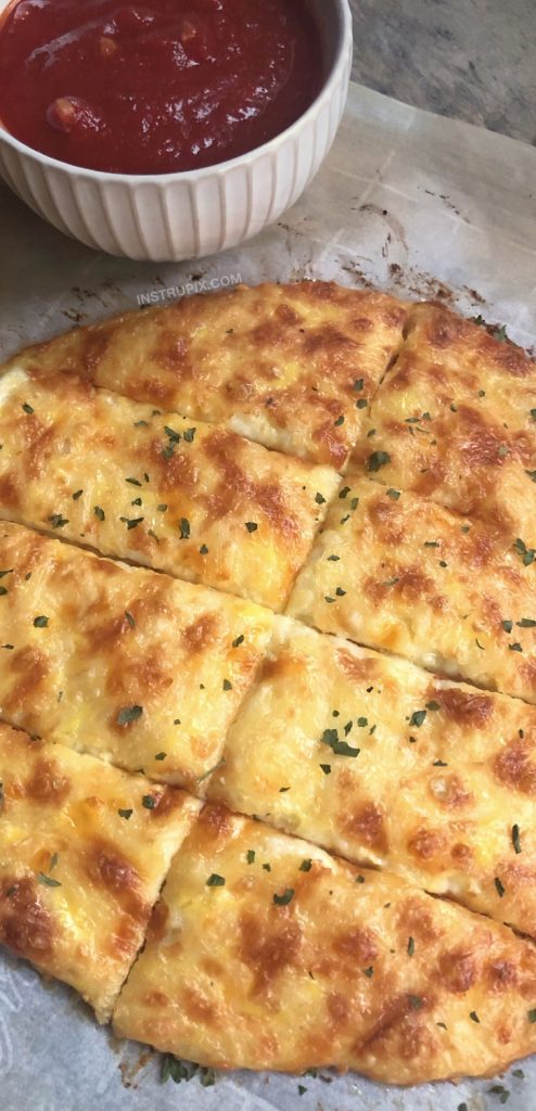 Keto Cheesy Garlic Breadsticks 4 Ingredients