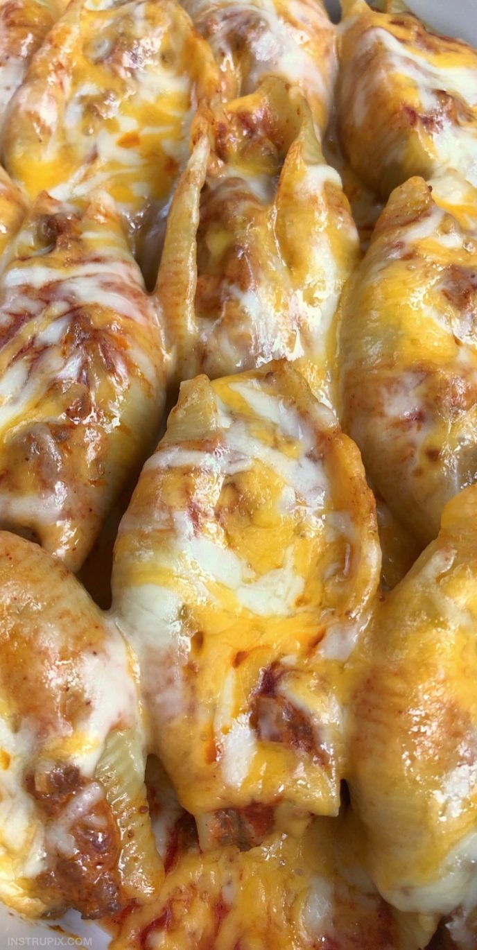Cheesy Taco Stuffed Pasta Shells