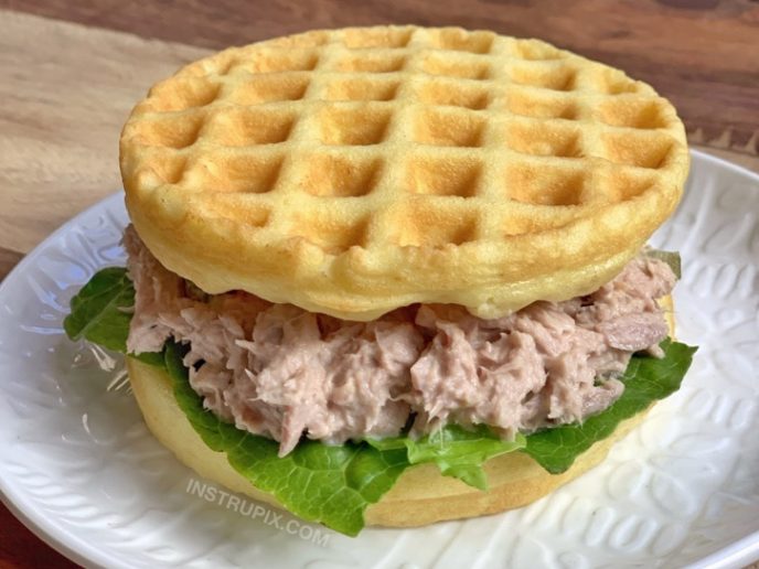 Easy Keto Chaffle Sandwich Bread Made Without Cheese