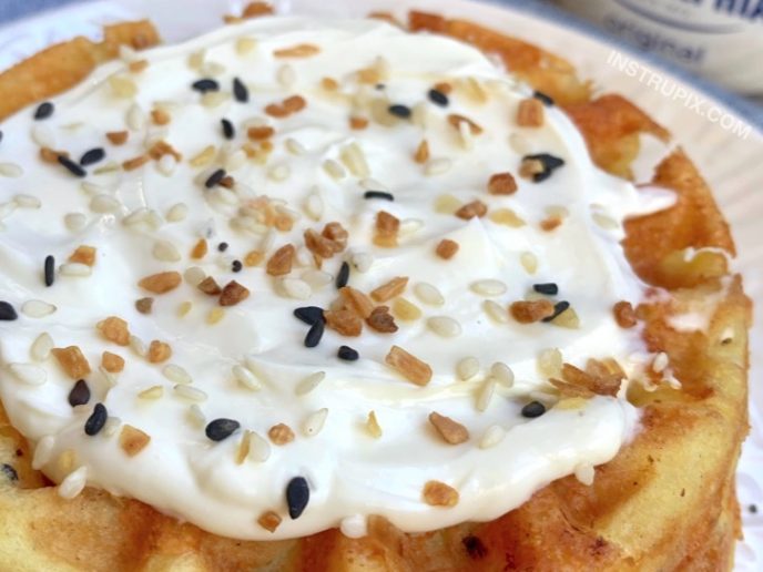 Crispy Cheesy Mini Waffle Maker Eggs (Amazing!!)