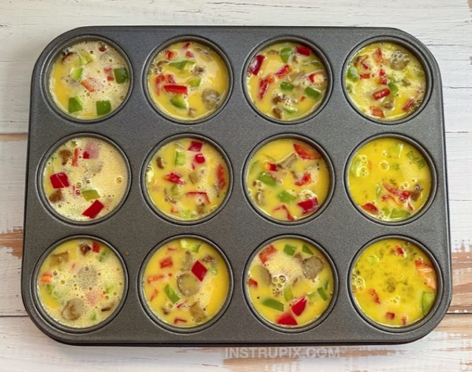 Mini Breakfast Omelets (Egg Muffins With A Tater Tot Crust)