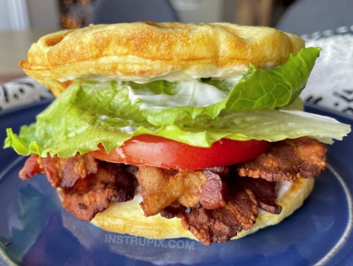 Easy Keto Chaffle Sandwich Bread Made Without Cheese