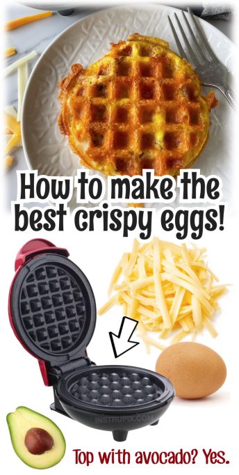Crispy Cheesy Mini Waffle Maker Eggs (Amazing!!)