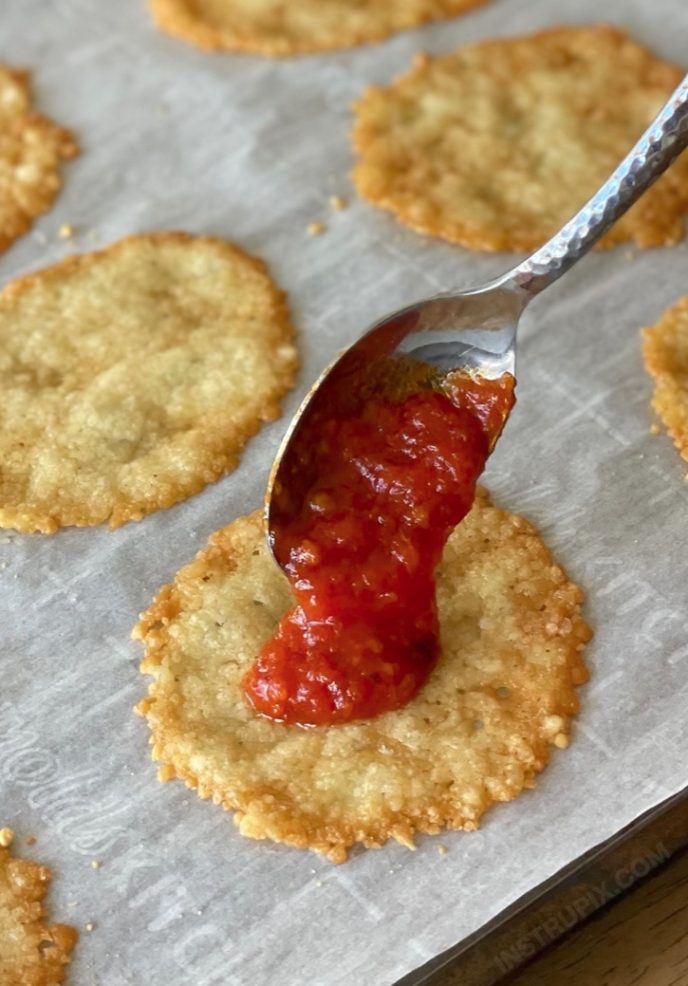 Crispy Parmesan Crust Mini Pizzas (Keto & Low Carb)