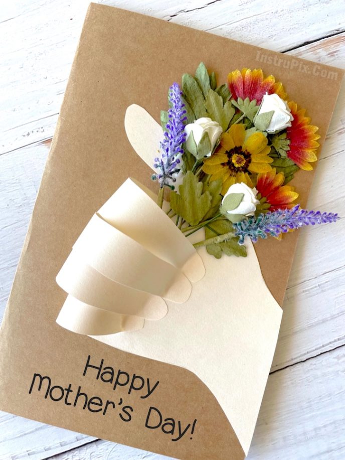 "Flowers For You" Homemade Card (DIY Gift Idea)