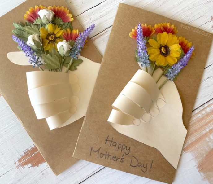 "Flowers For You" Homemade Card (DIY Gift Idea)